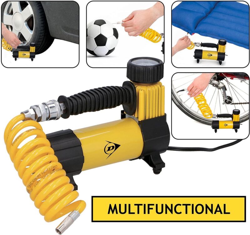 Dunlop Metal Air Compressor – 12V – 7 bar – 100 PSI – MSKA Solutions Ltd