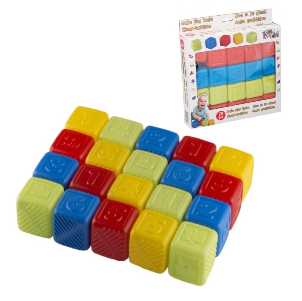 Baby Blocks Playing Jumbo Blocks 20 Piece Building Stacking Blocks For ...